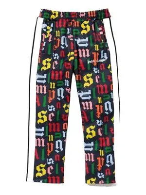 Palm Angels Monogram-print Track Pants - Black