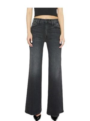 MOTHER Lil Hustler Roller Sneak Jeans - Black