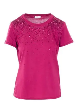 Liu Jo Embellished Crewneck T-shirt - Pink