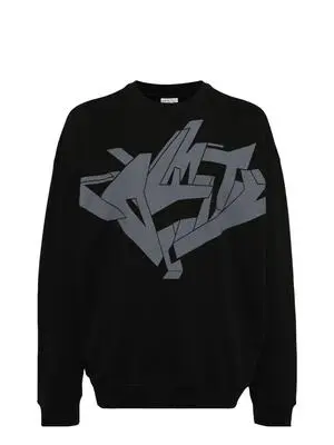 MARCELO BURLON COUNTY OF MILAN Graphic-printed Sweatshirt - Black/dark Grey