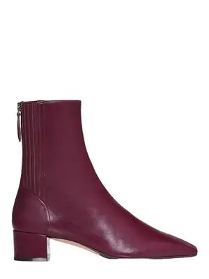 AQUAZZURA Aquazzura Honore Square-Toe Ankle Boots Red