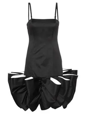 ROTATE BY BIRGER CHRISTENSEN Flared Sleeveless Mini Dress - Black