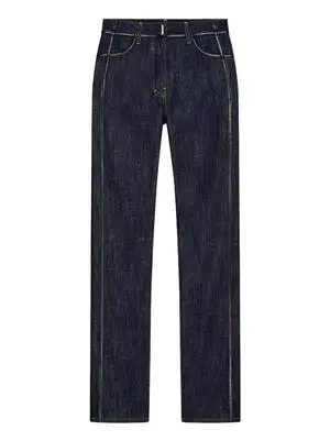 Givenchy Straight Fit Jeans In Dark Wash Denim - Black