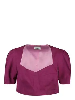 Isabel Marant Étoile Cropped Bustier Shirt - Red