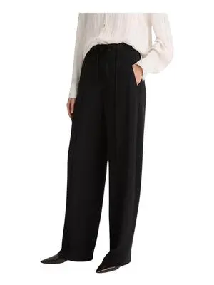 Vince Crepe Palazzo Pants - Black