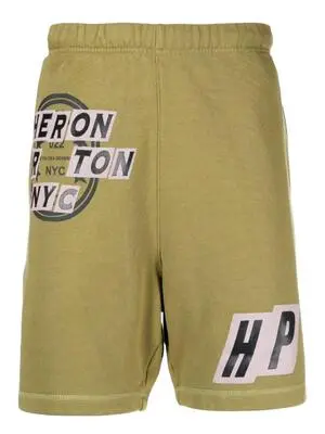Heron Preston Elasticated Shorts With Logo Detail - Green
