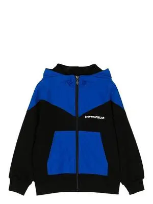 MARCELO BURLON COUNTY OF MILAN Pixel Logo Zip-up Hoodie - Black