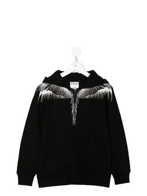 MARCELO BURLON COUNTY OF MILAN Icon Wings Zip-up Hoodie - Black