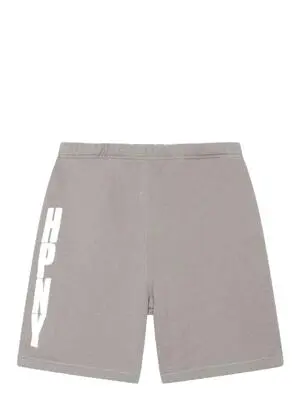 Heron Preston Logo Printed Elasticated Waist Shorts - Gray