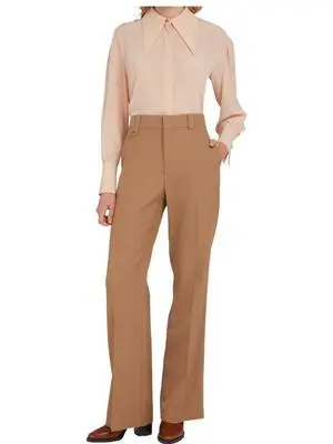 Chloé Long-sleeved Shirt With Wide Collar - Pink
