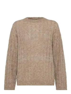 Brunello Cucinelli Long Sleeve Sweater - Nude