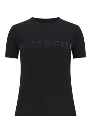 Givenchy Logo Printed Crewneck T-shirt - Black