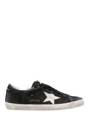 GOLDEN GOOSE Super Star Double Quarter Sneakers - Black