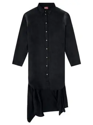 DIESEL® Diesel Long Sleeve Wrap Shirt Dress