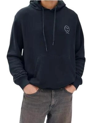 Rag & Bone Long Sleeve Hooded Sweatshirt - Black
