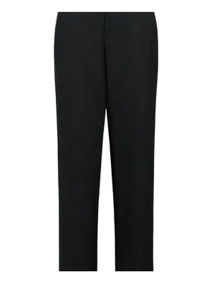Staud Belt Loop Tailored Wide Leg Pants - Black