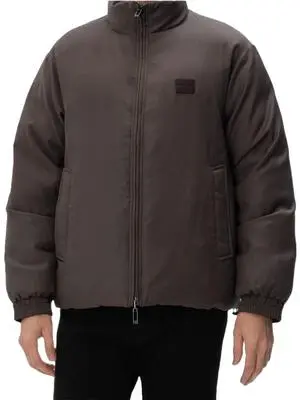 Emporio Armani Logo Patch Padded Jacket - Black
