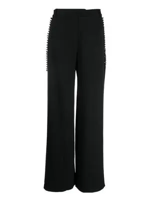 Simkhai Blossom Pleated Tailored Trousers - Black