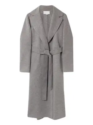 Stella McCartney Double-faced Belted Coat - Gray