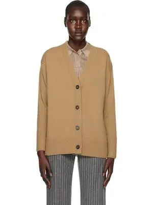 Vince Weekend V-neck Ribbed Cardigan - Nude