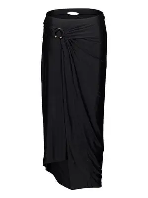 Rabanne Draped Maxi Skirt - Black