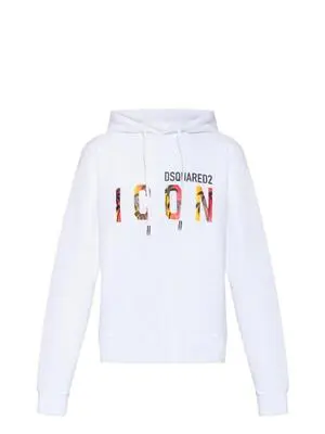 Dsquared2 Long-sleeved Drawstring Hoodie - White
