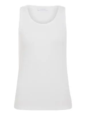 Rabanne Logo Embroidered Tank Top - White