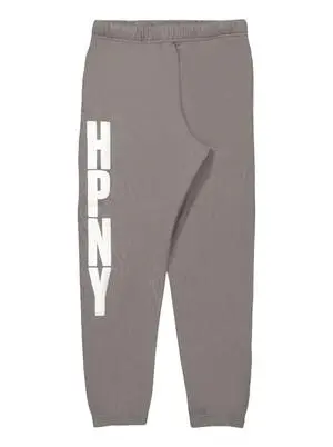 Heron Preston Elasticated Waistband Logo Printed Track Pants - Gray