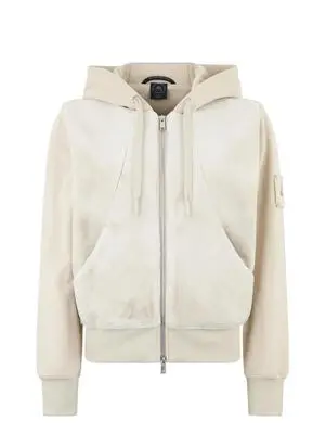 Moose Knuckles Rosylyn Zip-up Hoodie - Alabaster Color