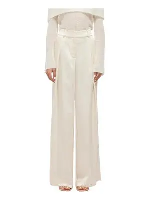 Simkhai Mercer Satin Trousers - White