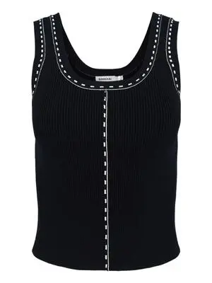 Simkhai Nailah Stitch-detail Knitted Top - Black