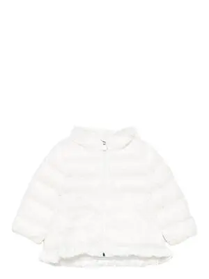 Moncler Odile Down Jacket With Ruffle Trim - White
