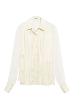 Simkhai Vinka Pleated-front Blouse - Ivory