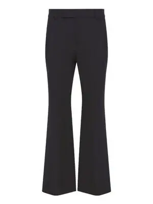 Proenza Schouler Marlene Tropical Wool Trousers - Black