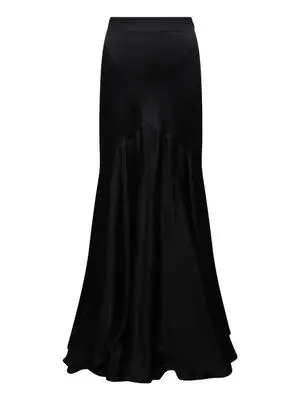 Nina Ricci Satin Mermaid Maxi Skirt - Black