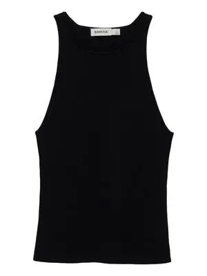 Simkhai Jonathan Simkhai Reza Ribbed Racerback Tank Top Black