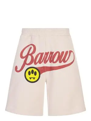 BARROW Logo Print Elasticated Shorts - Pink