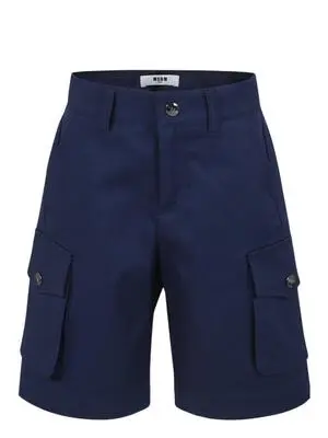 MSGM Cargo Pocket Bermuda Shorts - Black