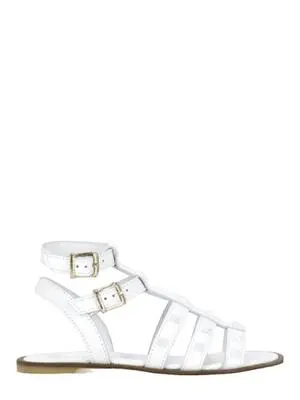 TWINSET Stud-embellished Leather Gladiator Sandals - White