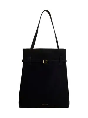 Manu Atelier Buckle Detail Tote Bag - Black