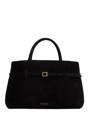 Manu Atelier Buckle Detailed Top Handle Bag - Black