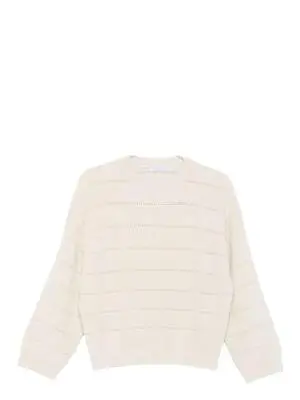 Brunello Cucinelli Open-knit Sweater - Beige