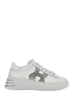 Hogan Rebel Low-top Sneakers With Embellished Logo - White