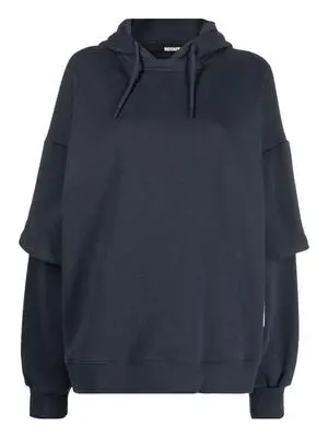 ROTATE BY BIRGER CHRISTENSEN Laminated Hooded Sweater - Black