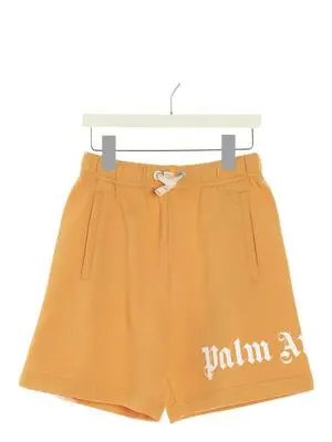 Palm Angels Logo Print Drawstring Shorts - Yellow