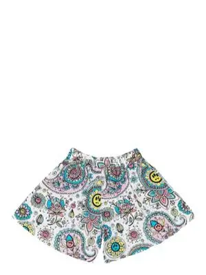 BARROW Paisley-print Elasticated Shorts - Gray