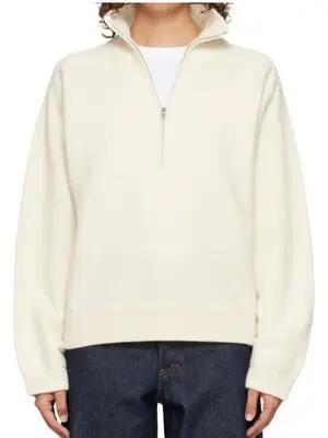 Loulou De Saison Dries Zipped Jumper - Ivory