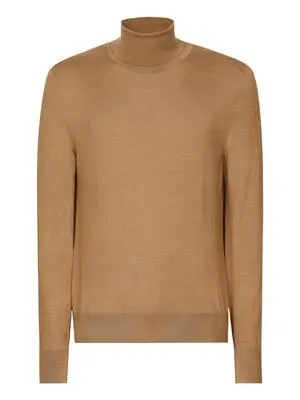Dolce & Gabbana High Neck Jumper - Brown