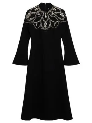 Simkhai Odetta Embellished Long Sleeve Dress - Black