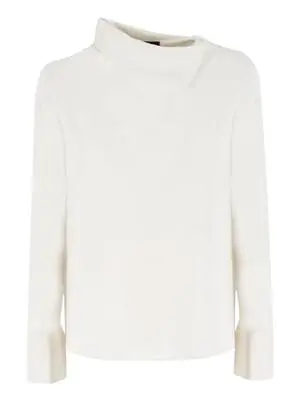 Fabiana Filippi High-neck Long-sleeved T-shirt - White